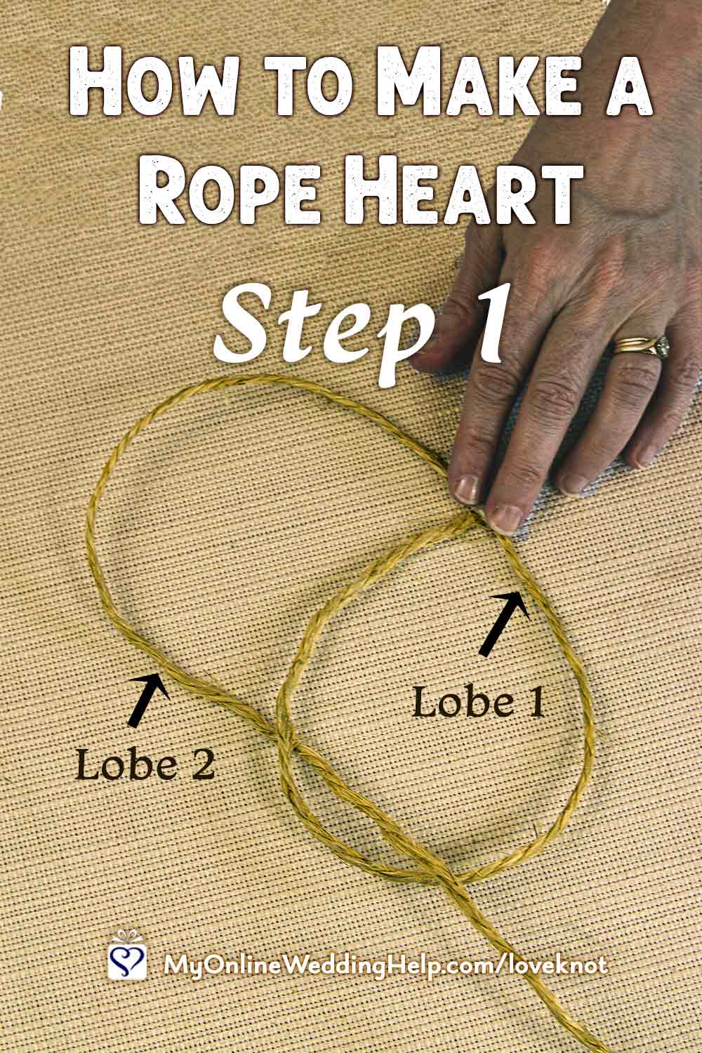 How to Make a Rope Heart in 5 Steps - My Online Wedding Help. Wedding ...