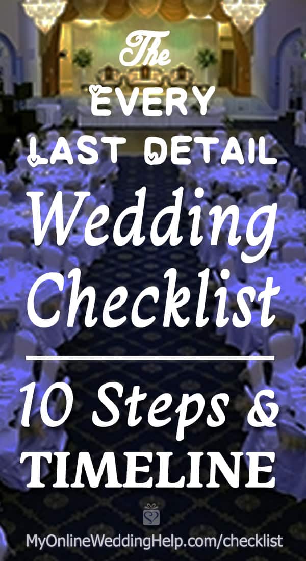 Your Complete Wedding Checklist. 10 Steps plus Timeline. - My Online ...