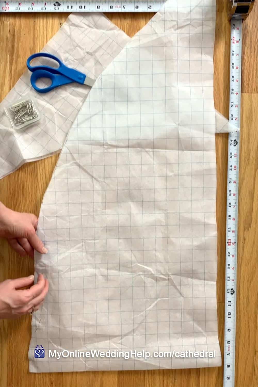 How to Make a Cathedral Veil with Lace Trim (Detachable 2 Tiers) - My ...